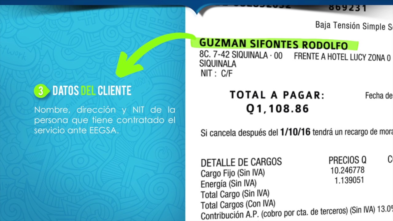 Tutorial nueva factura EEGSA