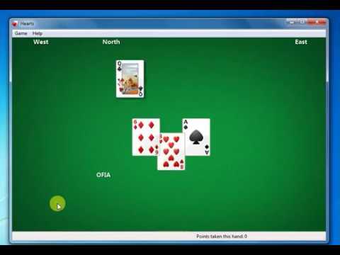 Game Play (Hearts) Windows 7 no music in this video