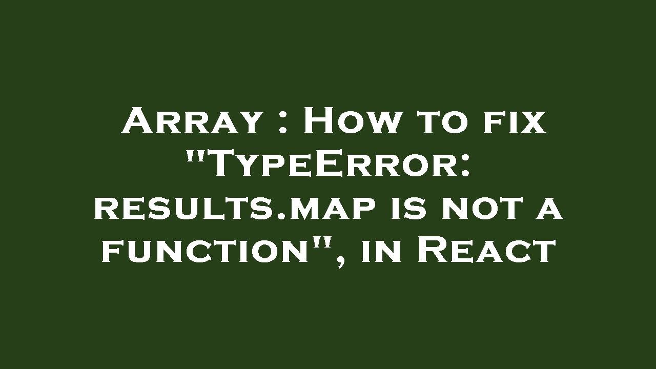 Array : How to fix 