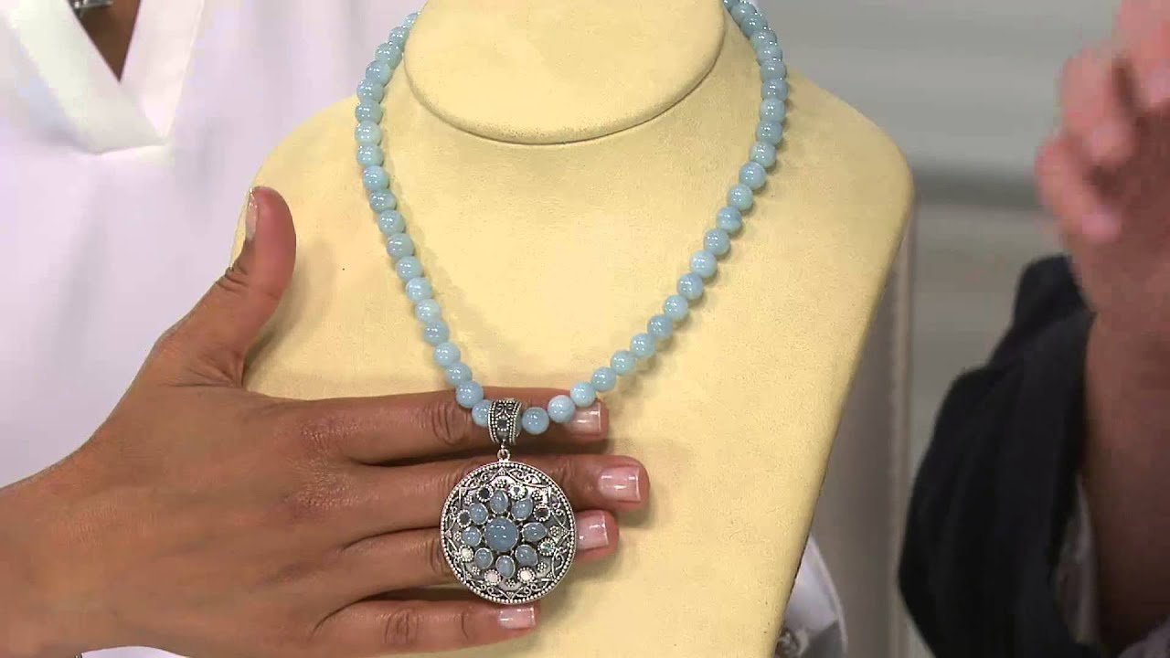 Sterling Silver Milky Aquamarine Pendant by Artisan Crafted with Rachel Boesing