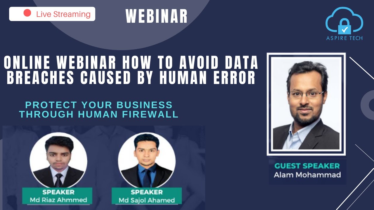 Online Webinar How to Avoid Data Breaches Caused by Human Error