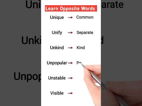 What Are Words That Mean The EXACT Opposite?