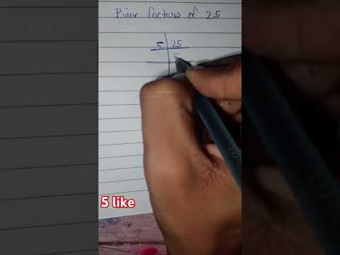 Prime factors of 25 | 25 ke factors || by prime factorisation method #shortvideo #shorts