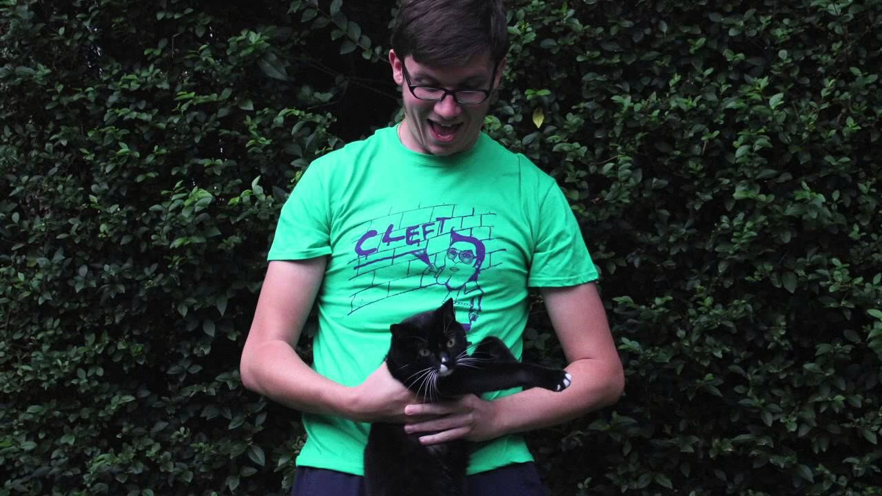 Basil the cat says buy new Cleft t-shirts