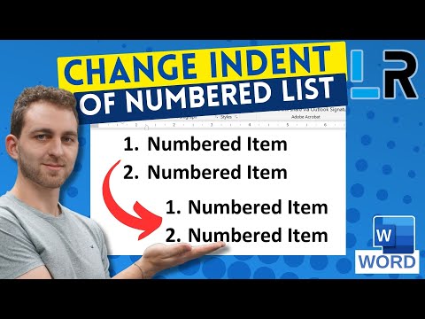 MS Word: Change indent of numbered list (incl. 2nd line) ✅ 1 MINUTE