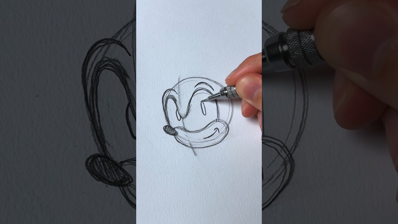 How to Draw Sonic Super Easy! Art ASMR🎧 (#shorts)