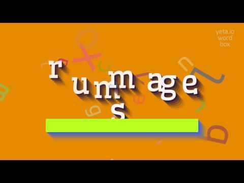 RUMMAGES - HOW TO PRONOUNCE RUMMAGES? #rummages