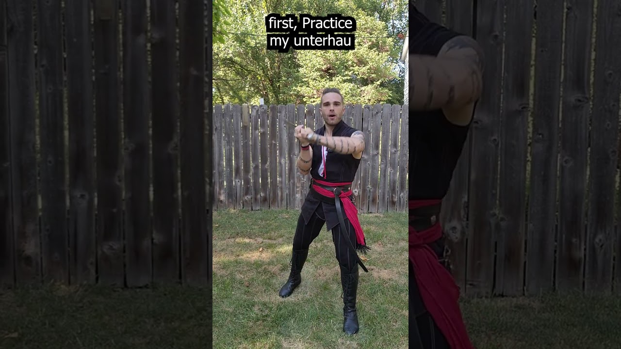 5 Min SWORD Practice: Easy Solo Routine for Swordsmanship! #sword #HEMA #shorts