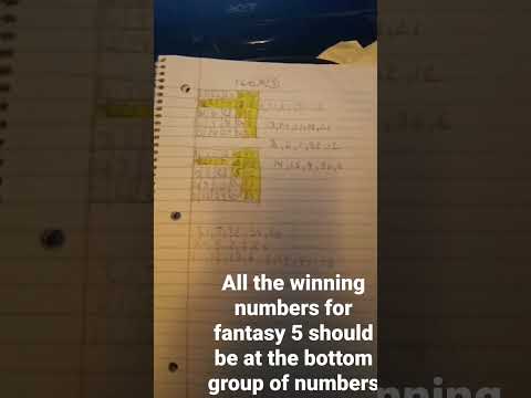 picking my number for 12/1 drawing fantasy 5