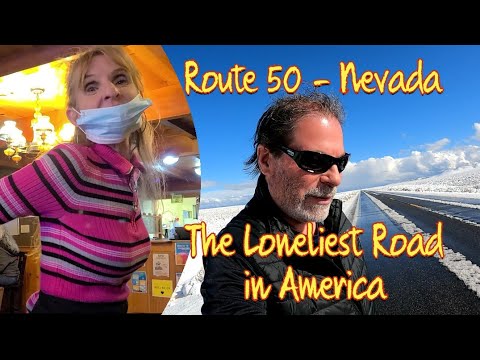 A snowy drive on Route 50 - "The Loneliest Road in America"  Eating at the Owl Cafe in Eureka!