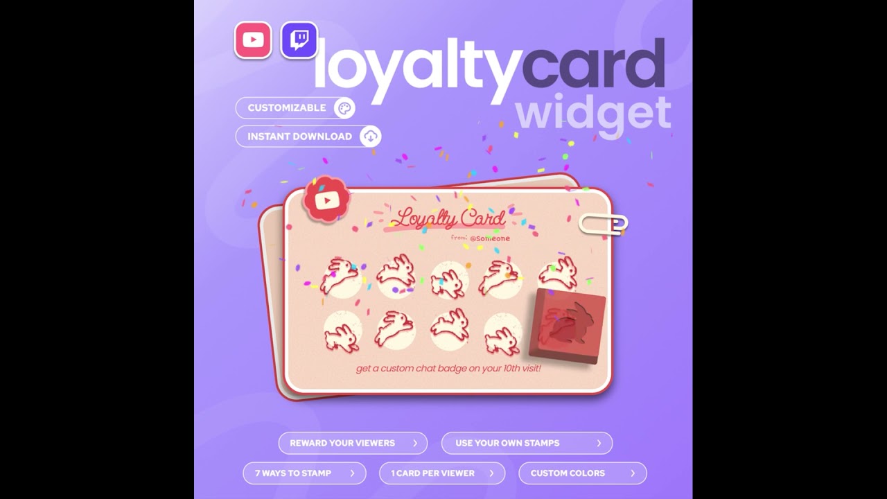 Loyalty Card Widget | Twitch & Youtube
