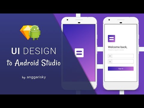 Purple Login UI Design to Android XML Tutorial Video Lecture - How to ...