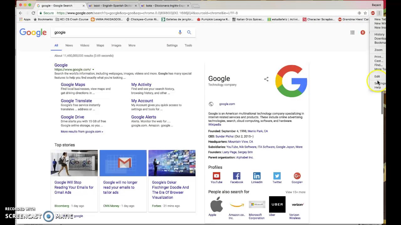 Create Custom Search Engine- Chrome (WordReference)