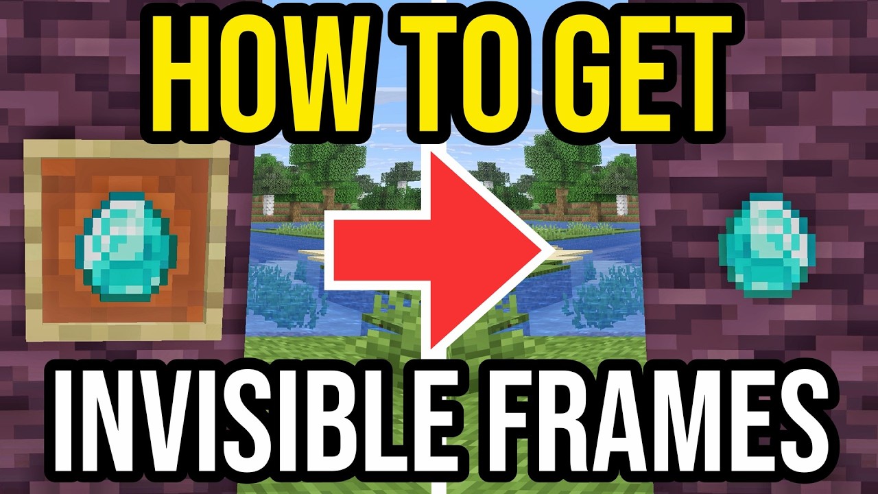 How To Get INVISIBLE Item Frames In Minecraft Bedrock & Java! PS4/5, Xbox, MCPE, Switch & PC!