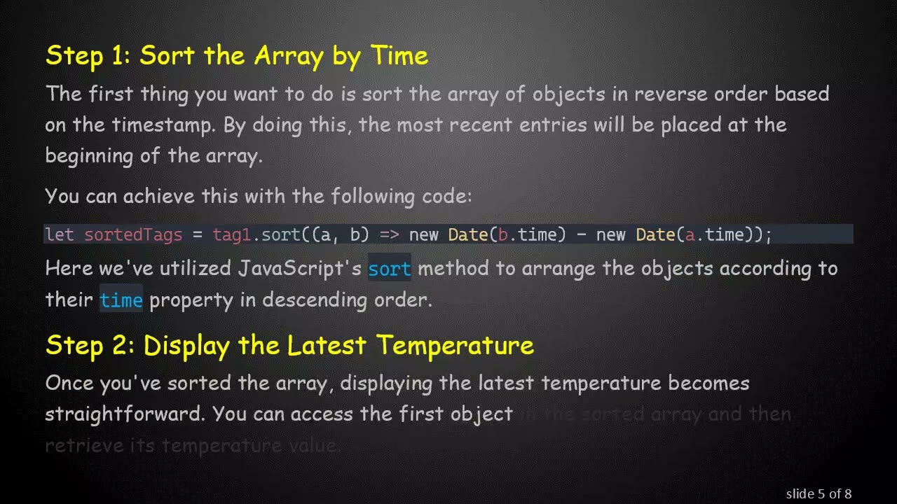 How to Iterate Over an Array of Objects and Display Only the Latest Value in React Component?