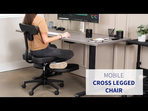 CHAIR-CL01B Cross Legged Chair with Wheels by VIVO