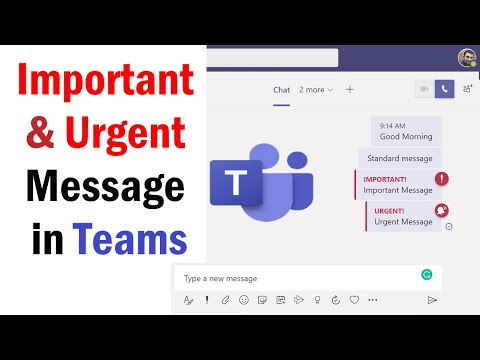 How to mark a message as Important or Urgent in Teams | How To Send Urgent Message in Teams