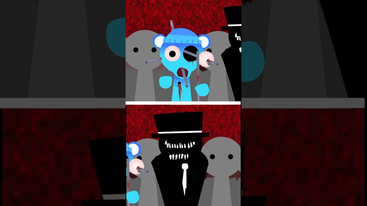 Incredibox Sprunki Retake BUT All Sprunki are afraid of BLACK Phase 2 #shorts