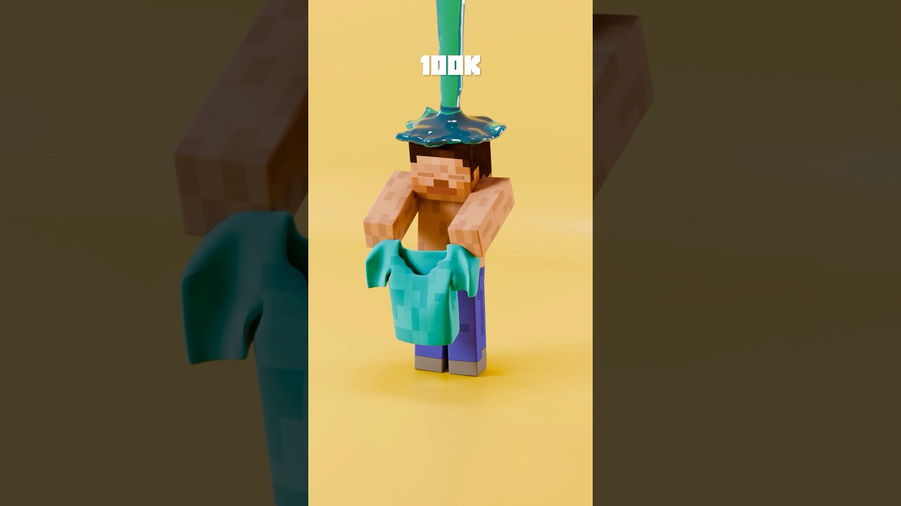 💦 1 Billion Water Drops | Minecraft Steve