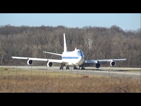 Wright Patterson Winter Ops - A320, E-4B, KC-130, KC-10