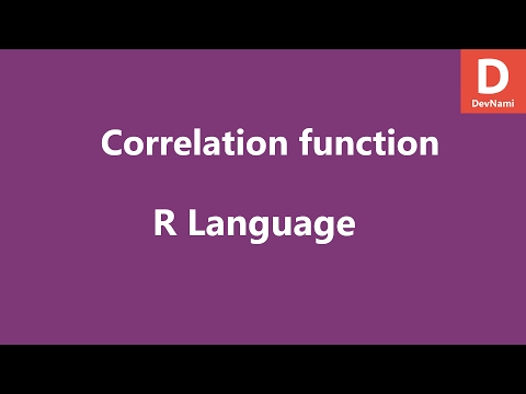 Learn R Programming Corelation function - Mind Luster