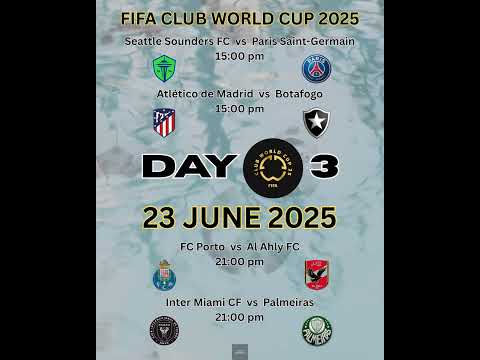 FIFA club world cup 2025 Groups A and B day 3