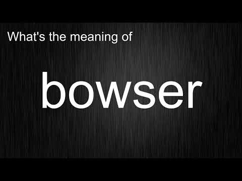 What's the meaning of "bowser", How to pronounce bowser?