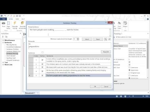 Vocabulary Worksheet Factory 5: Sentence Parser