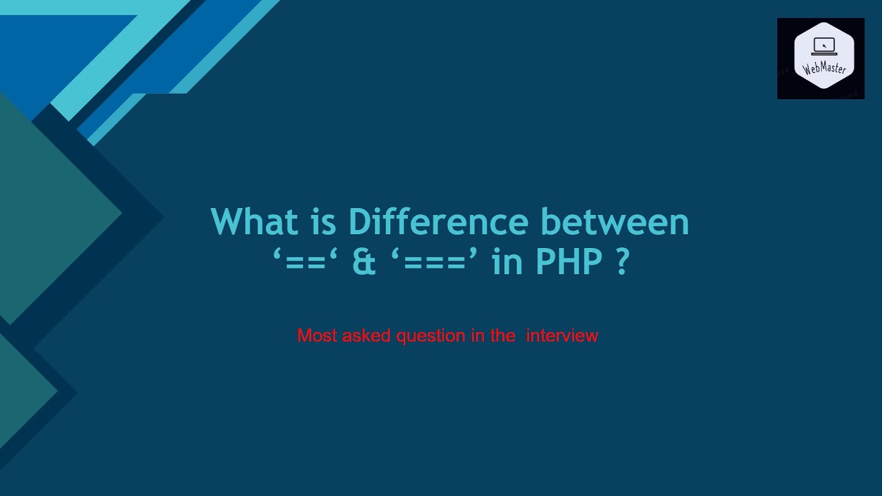 Difference between == and  === in PHP