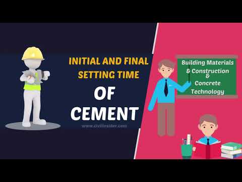 Initial and final Setting Time of Cement Video Lecture - Civil ...
