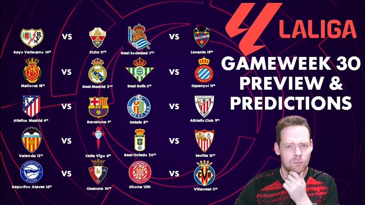 My La Liga Gameweek 30 Preview and Predictions!