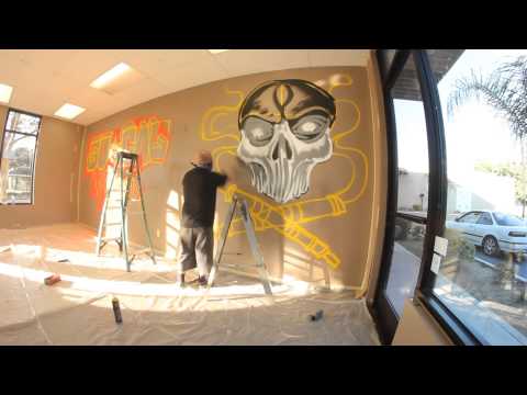 Caveman Kyle painting timelapse @ Socal Vapour