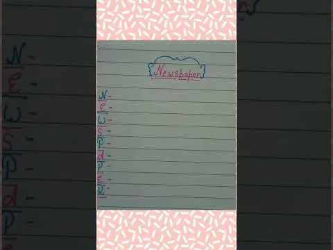 π*NEWSPAPER*π° full meaning of newspaper //Shreya's creative world //