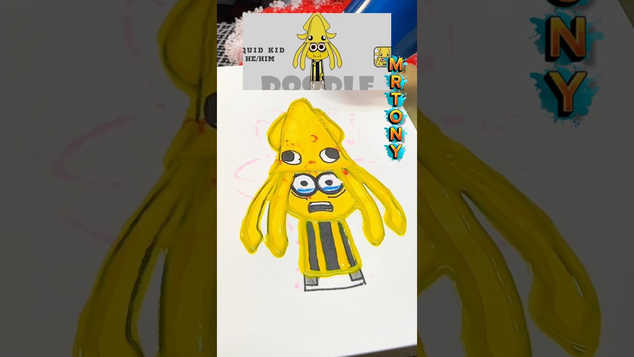 Sprunki OC Squid Kid Phase 1 From 99 Nights in the Forest Roblox #sprunki #squidkid #popcornpen #diy