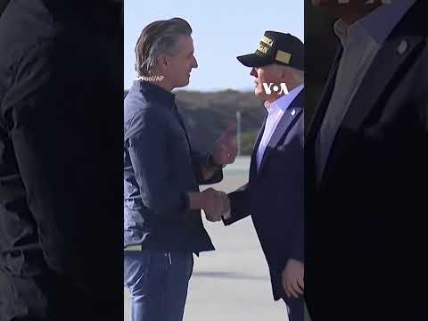 President Trump arrives in California to survey wildfire damage | VOA News #shorts