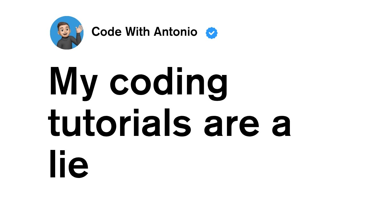 I don't build the way I teach