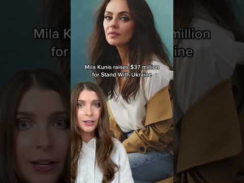 Mila Kunis, Ashton Kutcher raise $37 million for Stand With Ukraine #shorts