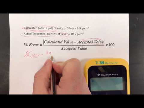 Calculating Percent Error