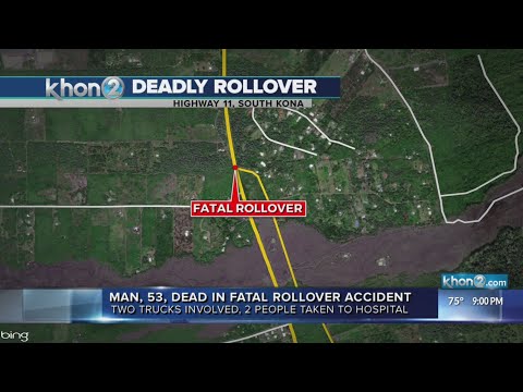 1 killed, 2 seriously hurt in 2-vehicle rollover on Hawaii Island