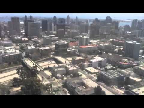 Landing at San Diego airport on driving the nation