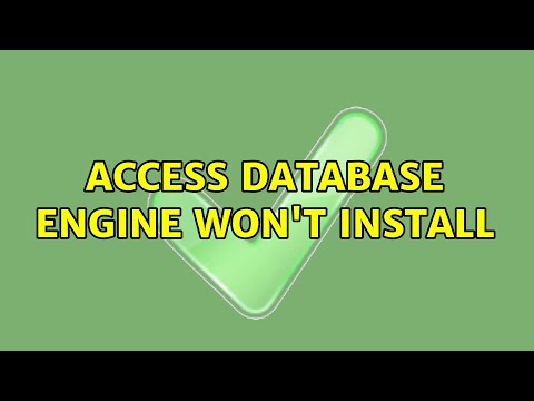 Access Database Engine won't install
