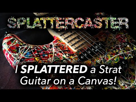 SplatterCaster - Custom Built Strat-Style Guitar w/ | Reverb