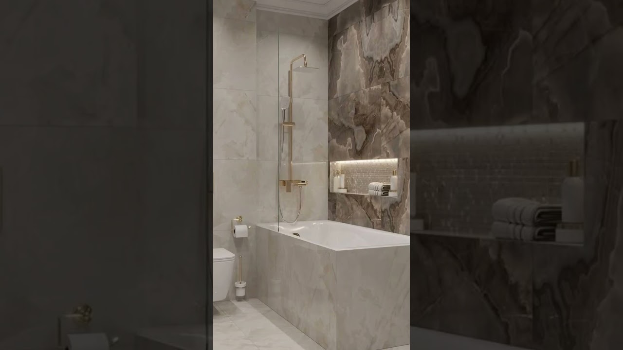 Stunning Washroom Tile Combinations for a Modern Look  #Washroominterior #bathroomtiles