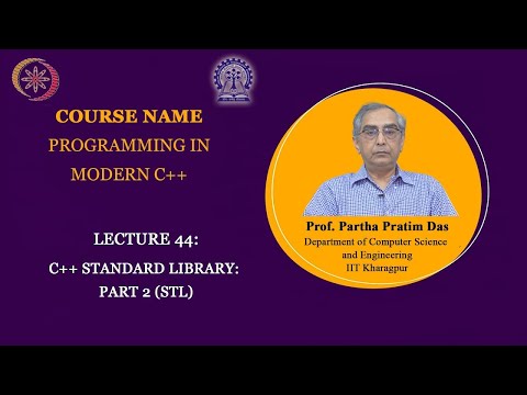 Lecture 44 C++ Standard Library Part 2 STL