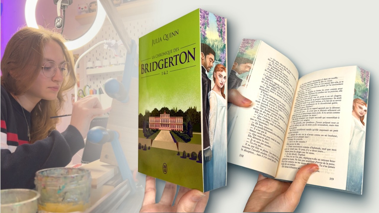 Bridgerton The Duke and I Fore-edge Painting - Time-lapse