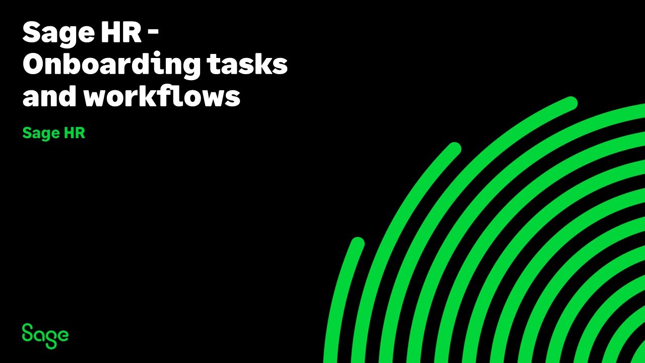 Sage HR - Onboarding tasks and workflows