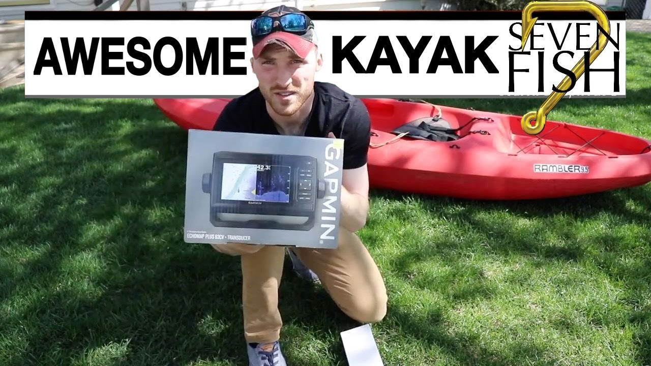 Attaching GARMIN ECHOMAP PLUS 63 CV to a KAYAK!!? Seven Fish Season 2 Episode 1