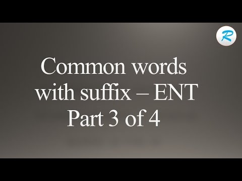 Common words with suffix ENT Part 3 of 4