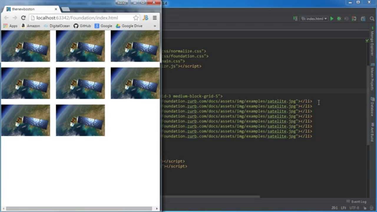 Foundation for Responsive Web Design Tutorial - 4 - Offset and Block Grid