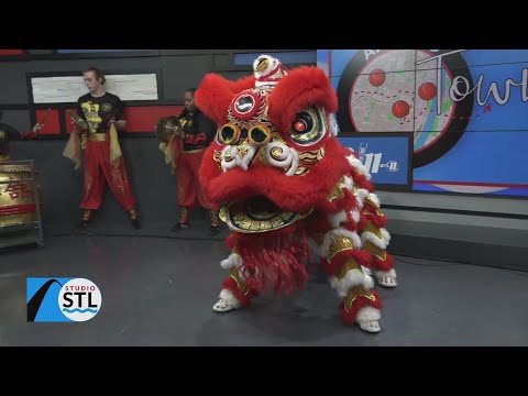 Watch: Shaolin Wushu Center performs the "lion dance" for Lunar New Year